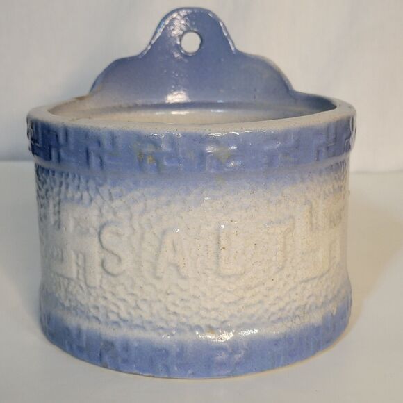 Other | Salt Good Luck Whirling Logs Antique 180s Stoneware Pottery ...